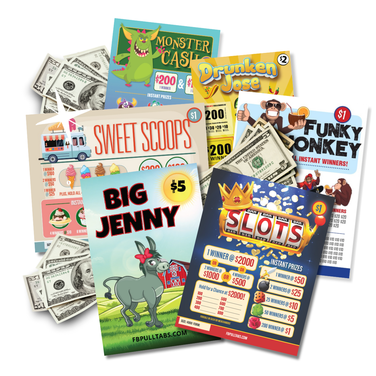 Buy Pull Tabs, Ripper Tickets & Instant Win Games | FB Pull Tabs