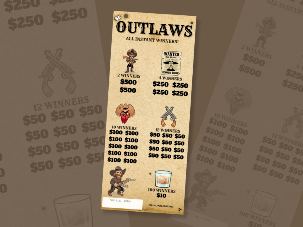 Buy $2 Pull Tabs, Tickets & Tip Jars Online | FB Pull Tabs